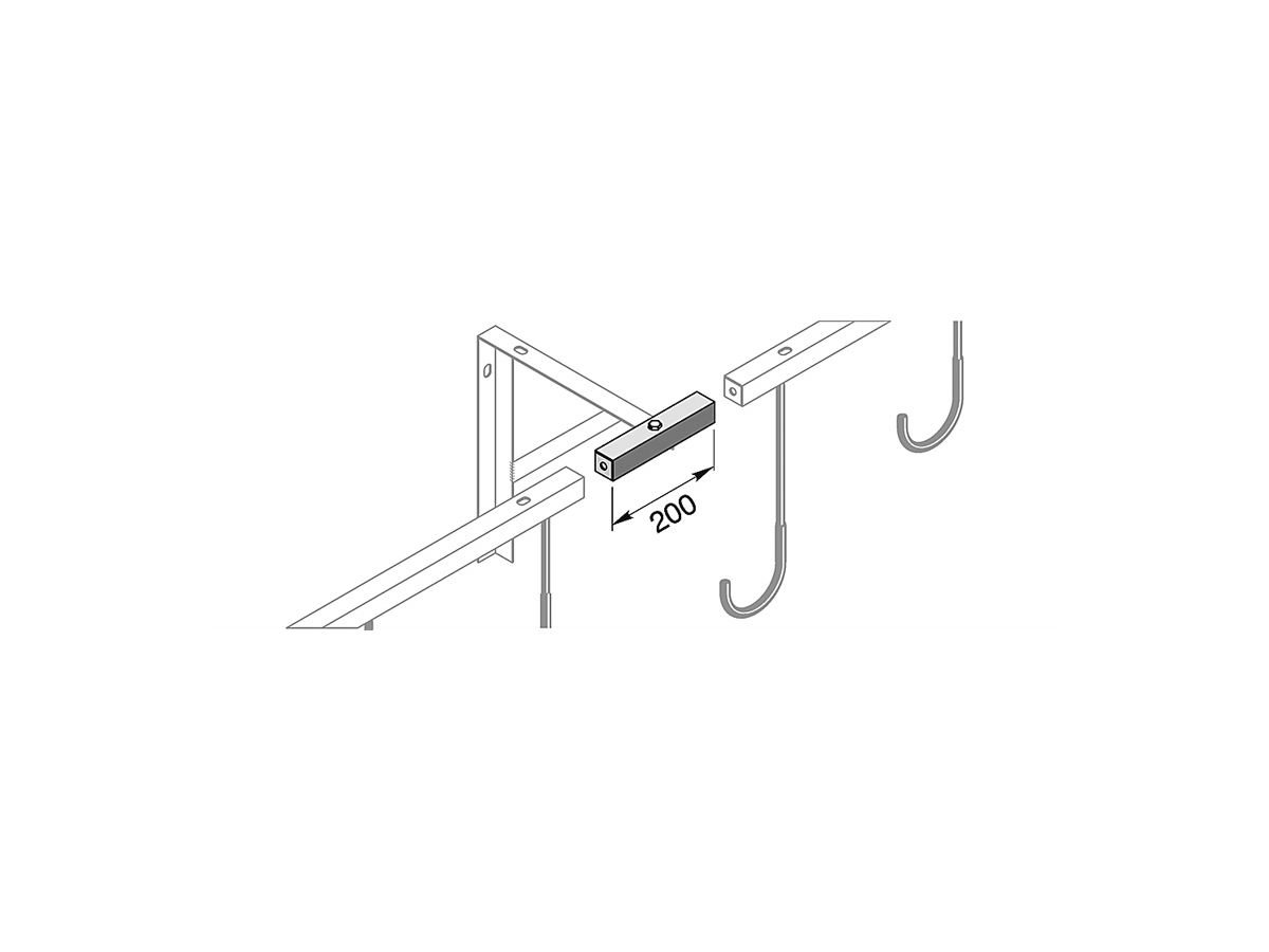 HÄNGEPARKER Winkel-Verbinbdungselement / silber - Veloplus Shop