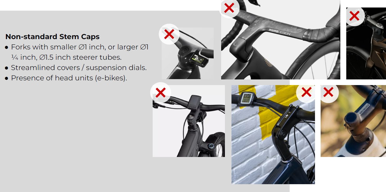 STEM CAP MOUNT Halterung / schwarz / Adjustable, 30mm, +15° bis +55° - Veloplus Shop